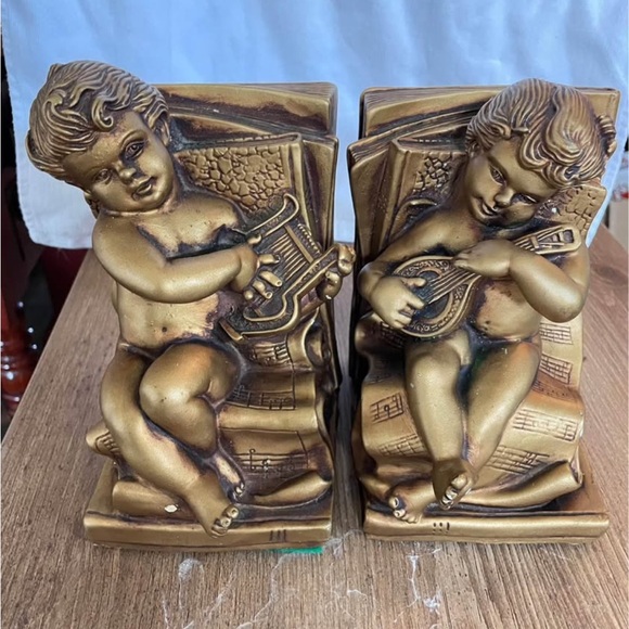 Accents | Gold Cherub Bookends | Poshmark